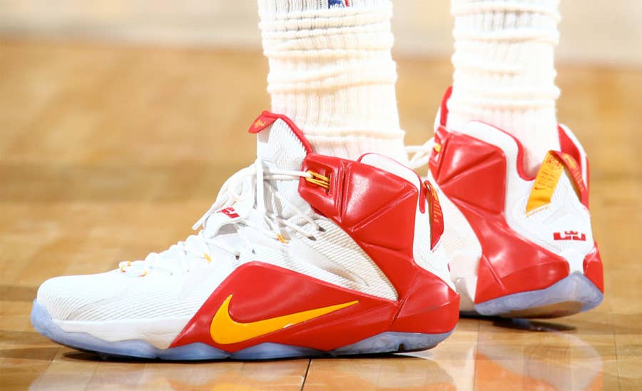 Nike Lebron 12 Red And White