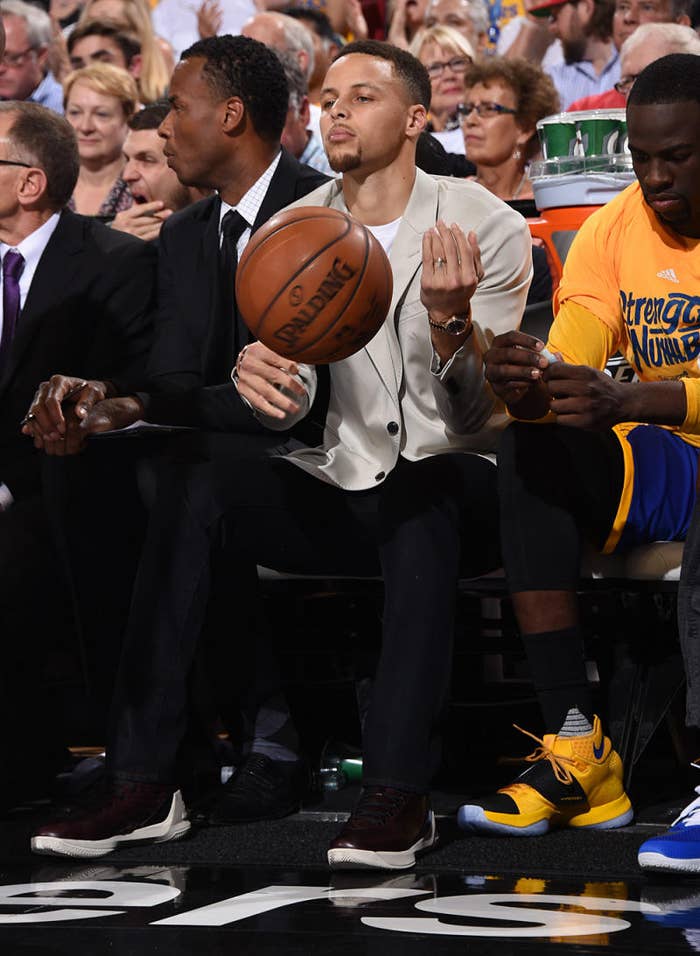 Steph Curry Wore His Next Signature Shoe While Sitting on the Bench ...
