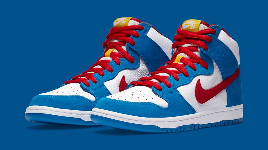 Japanese Cartoon 'Doraemon' Inspires Upcoming Nike SB Dunk High | Complex
