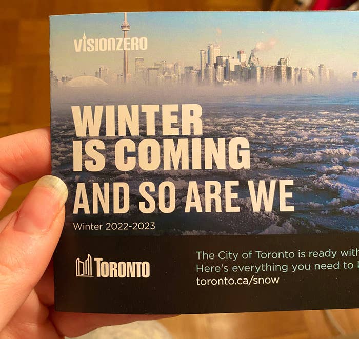 Twitter Reacts to Toronto's "Winter is Coming and So Are We" Pamphlet ...