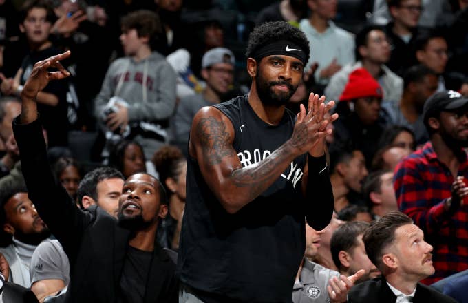 There's a Giant Kyrie Irving Billboard Outside Madison Square Garden ...