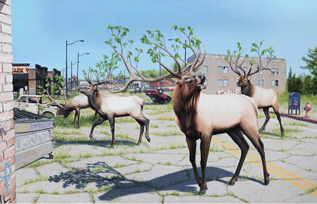 The Animal World and Dystopia Collide in Josh Keyes' Newest Paintings ...