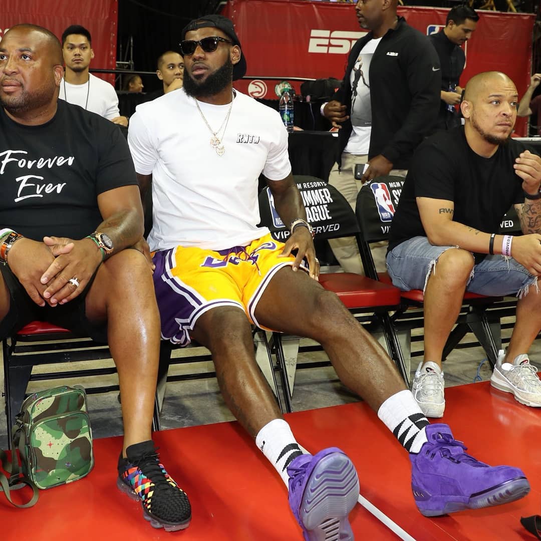 LeBron James Goes Public as a Laker in Purple Nike Air Zoom Generations ...