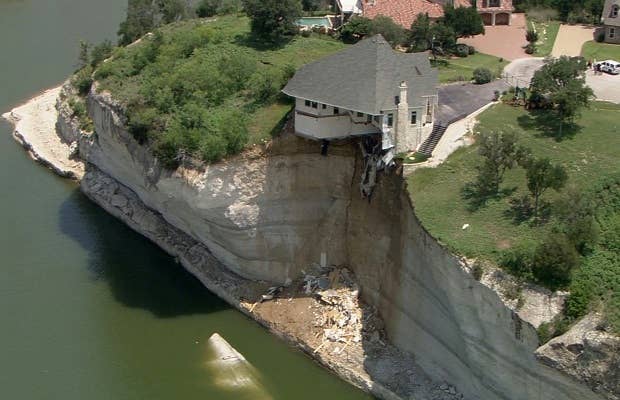 Texas Luxury Home Dangling from 75-Foot Cliff to Be Burned | Complex