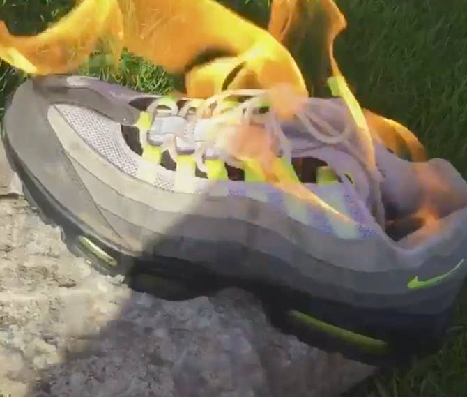 Woman Sets Sneakers on Fire to Punish Cheating Boyfriend | Complex