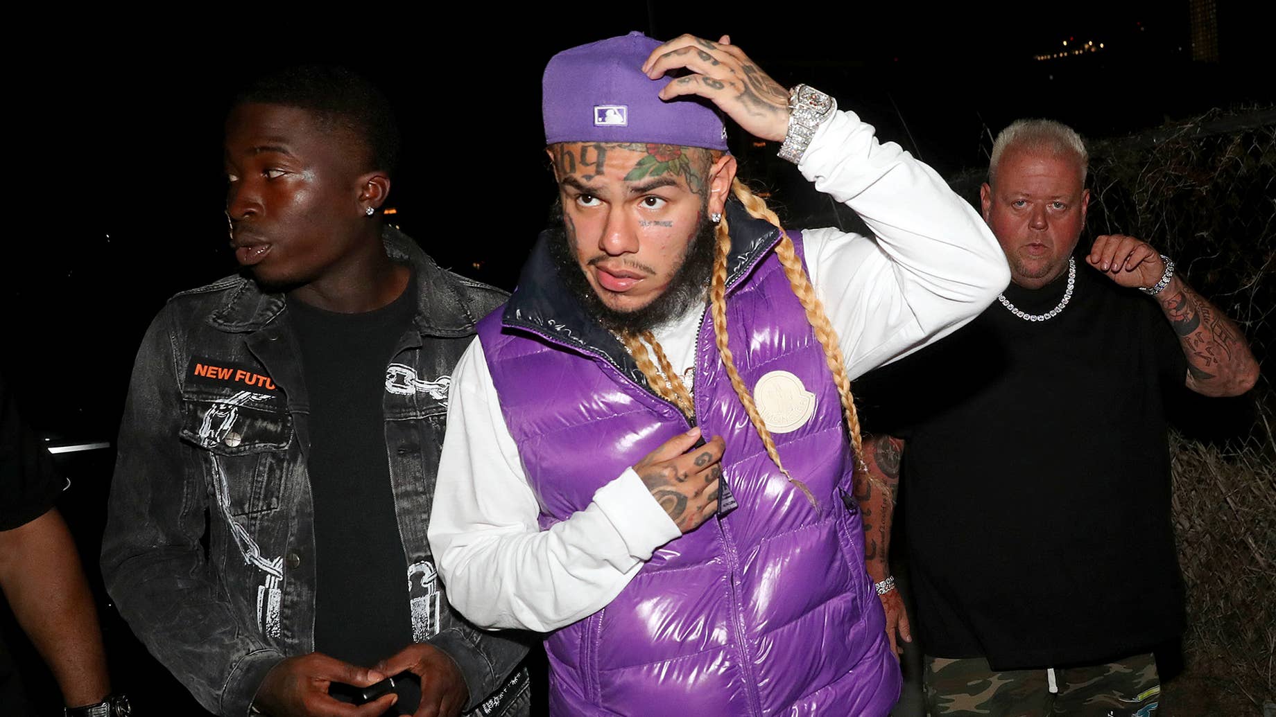 6ix9ine and Blueface Trade Shots Over Blueface Getting Head Tattoo of ...