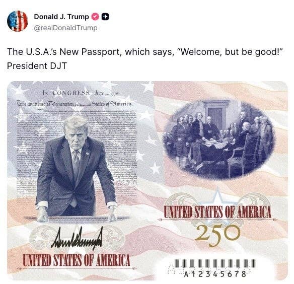 The Embarrassing Fail On Trump's New Passport