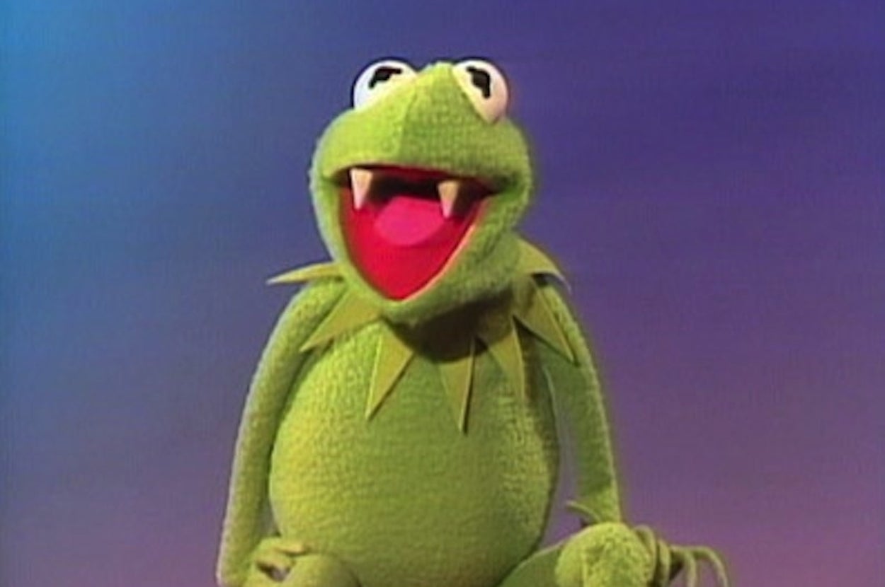 kermit smiling with teeth