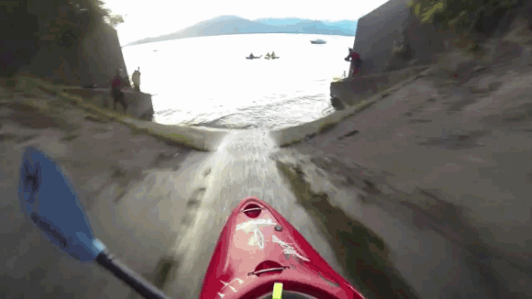 This Video Of A Man Kayaking Down A Drainage Ditch At 34 MPH Is Insane