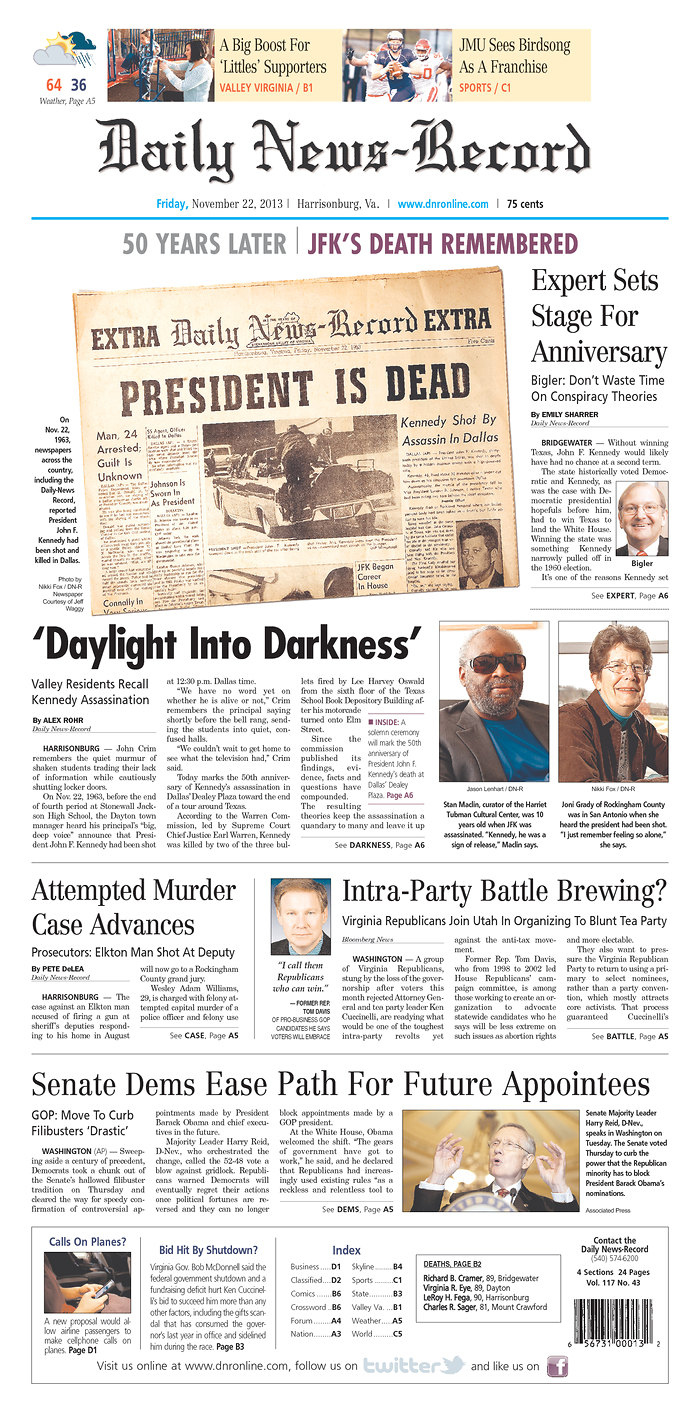 How Newspapers From All 50 States Remembered The Kennedy Assassination
