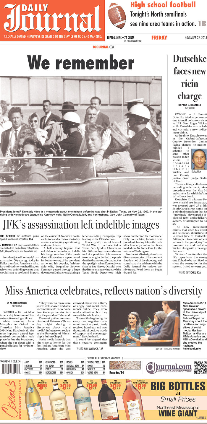 How Newspapers From All 50 States Remembered The Kennedy Assassination