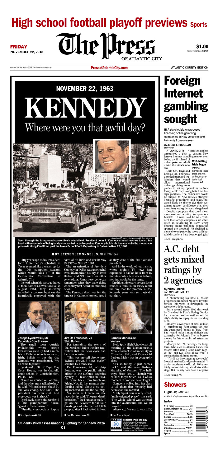 How Newspapers From All 50 States Remembered The Kennedy Assassination