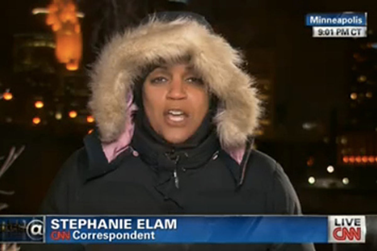 Someone Get CNN's Stephanie Elam Some Hot Chocolate And A Pat On The Back