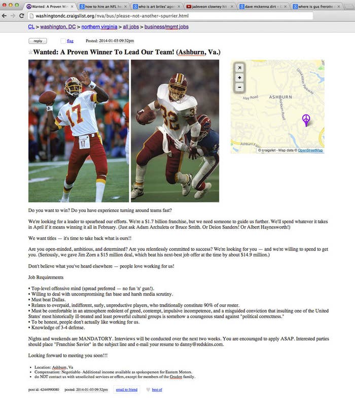 The Craigslist Ad The NFL Doesn't Want You To See