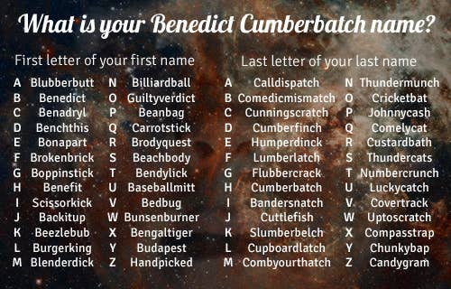 benedict cumberbatch name funny