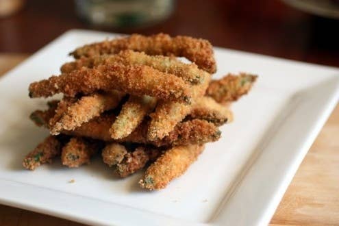 deep fried pod vegetable