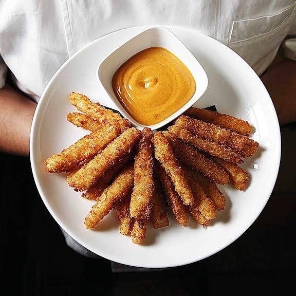 deep fried pod vegetable