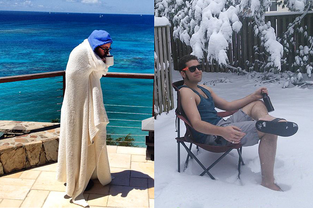 This Hot-Cold Photo Battle Between Two Friends Is Awesome