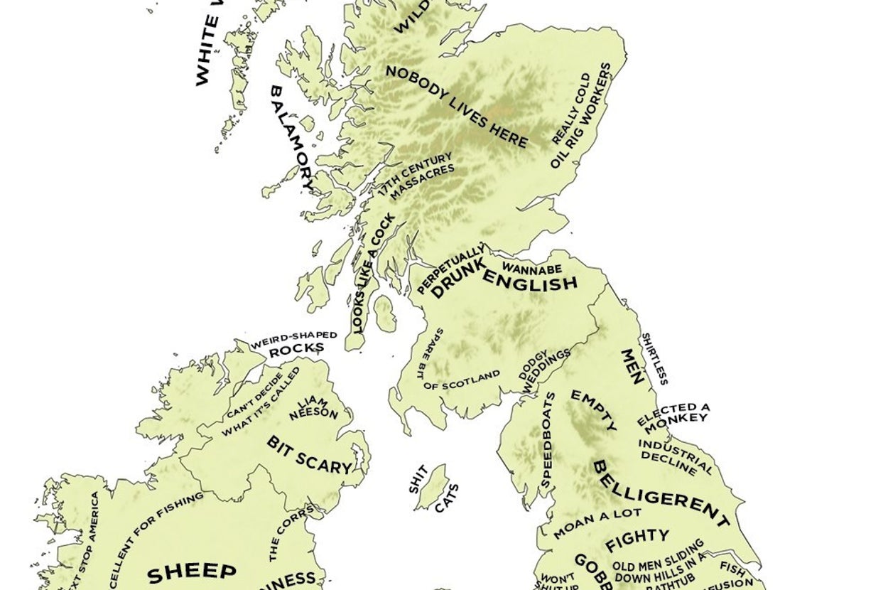 The Definitive Stereotype Map Of Britain And Ireland