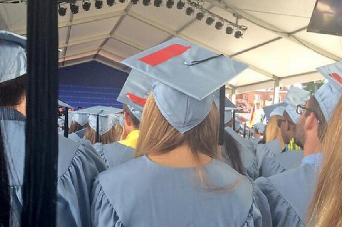 Columbia Seniors Wore Red Tape On Their Graduation Caps In Solidarity ...