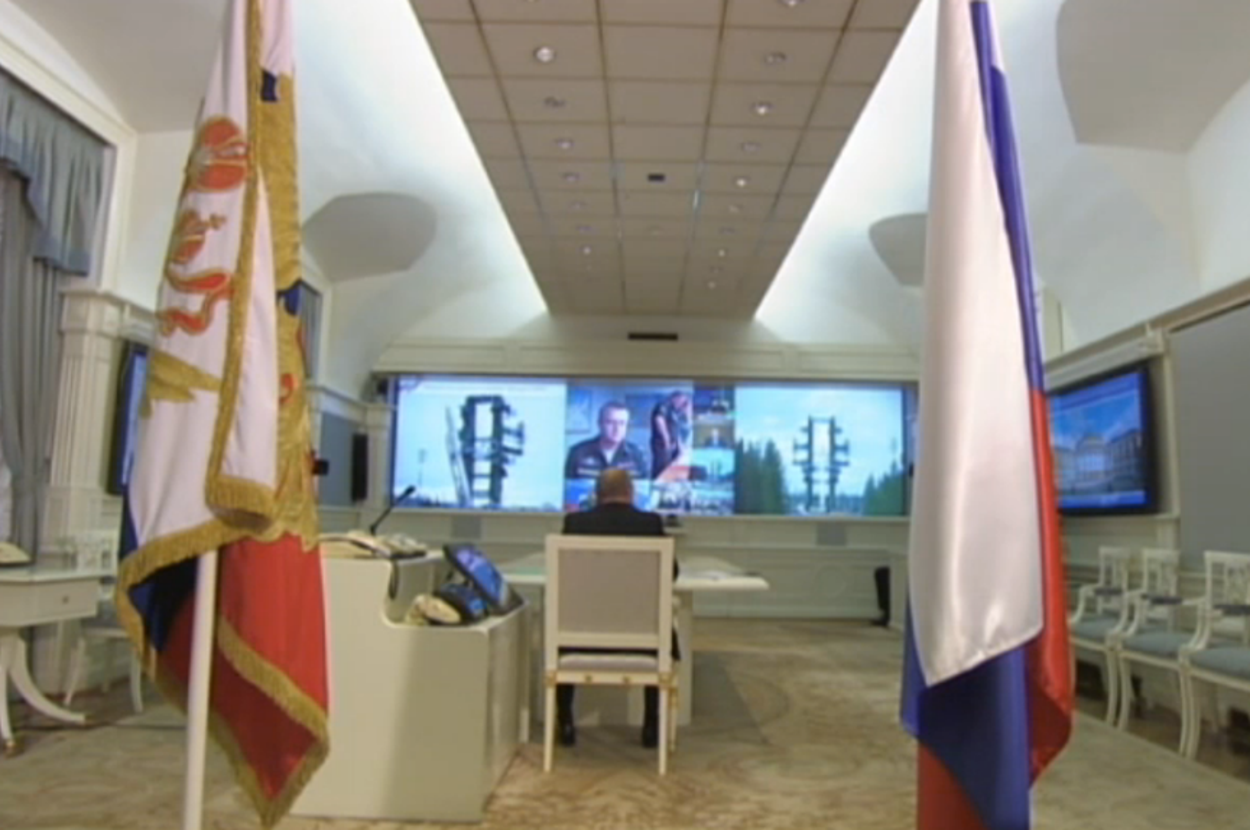 A Lonely Vladimir Putin Looks On As Rocket Launch Fails