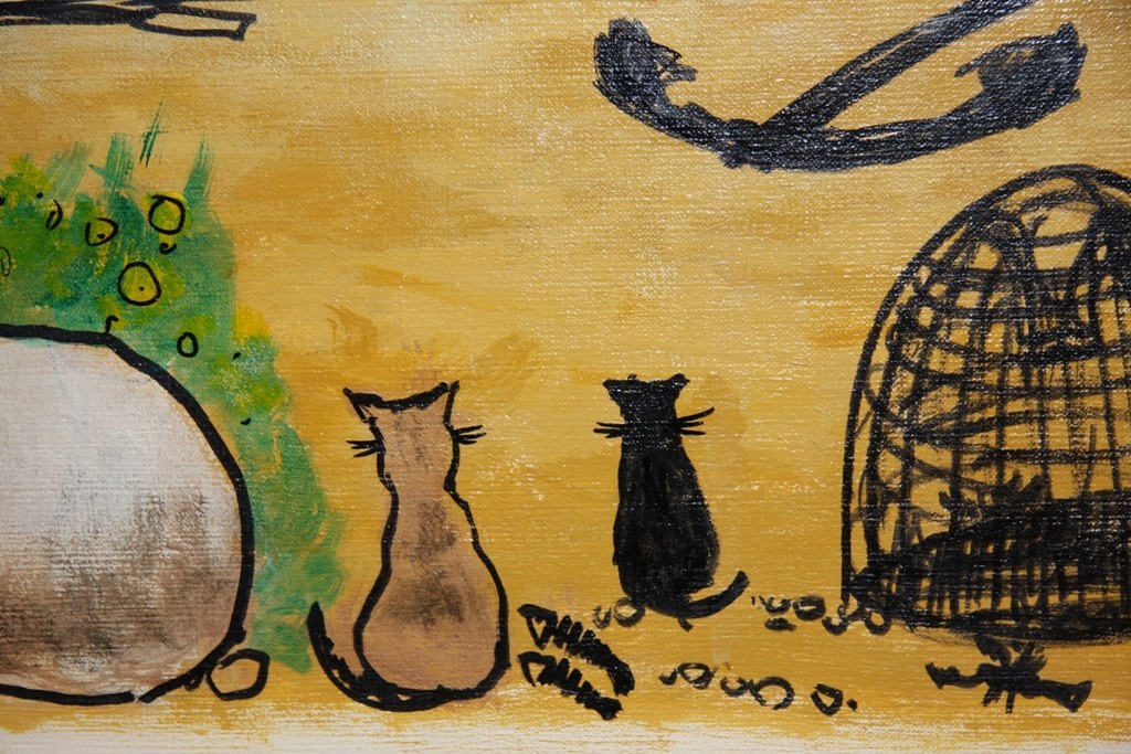 Nice Man Paints Sea-Faring Charity Mural In Chip Shop.