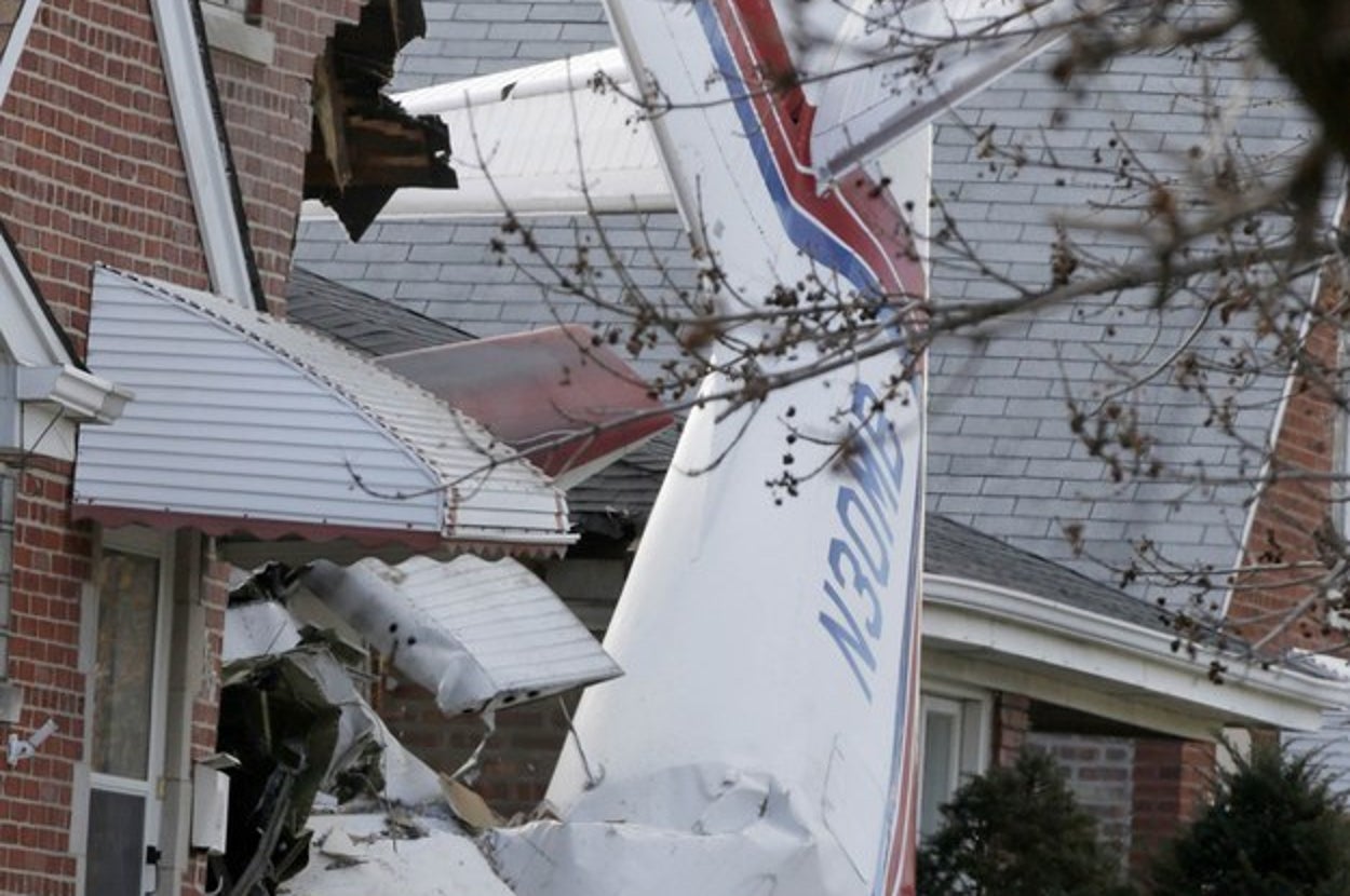 This Plane Crashed Into A House And Avoided An Elderly Couple By Inches