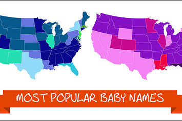 These Maps Reveal The Year’s Most Popular Baby Names In Each State