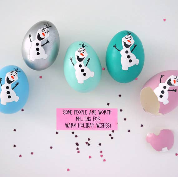 olaf egg decorating