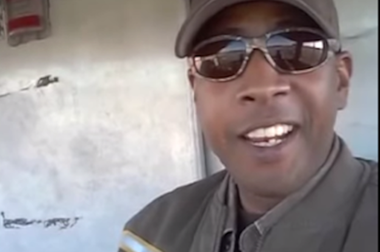 Jolly UPS Driver Sings Christmas Carol About UPS Drivers