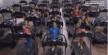 funny treadmill dance