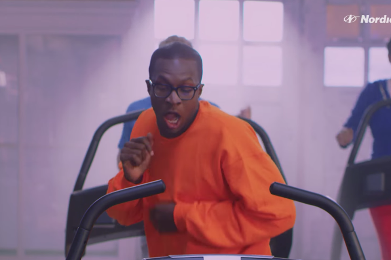 funny treadmill dance