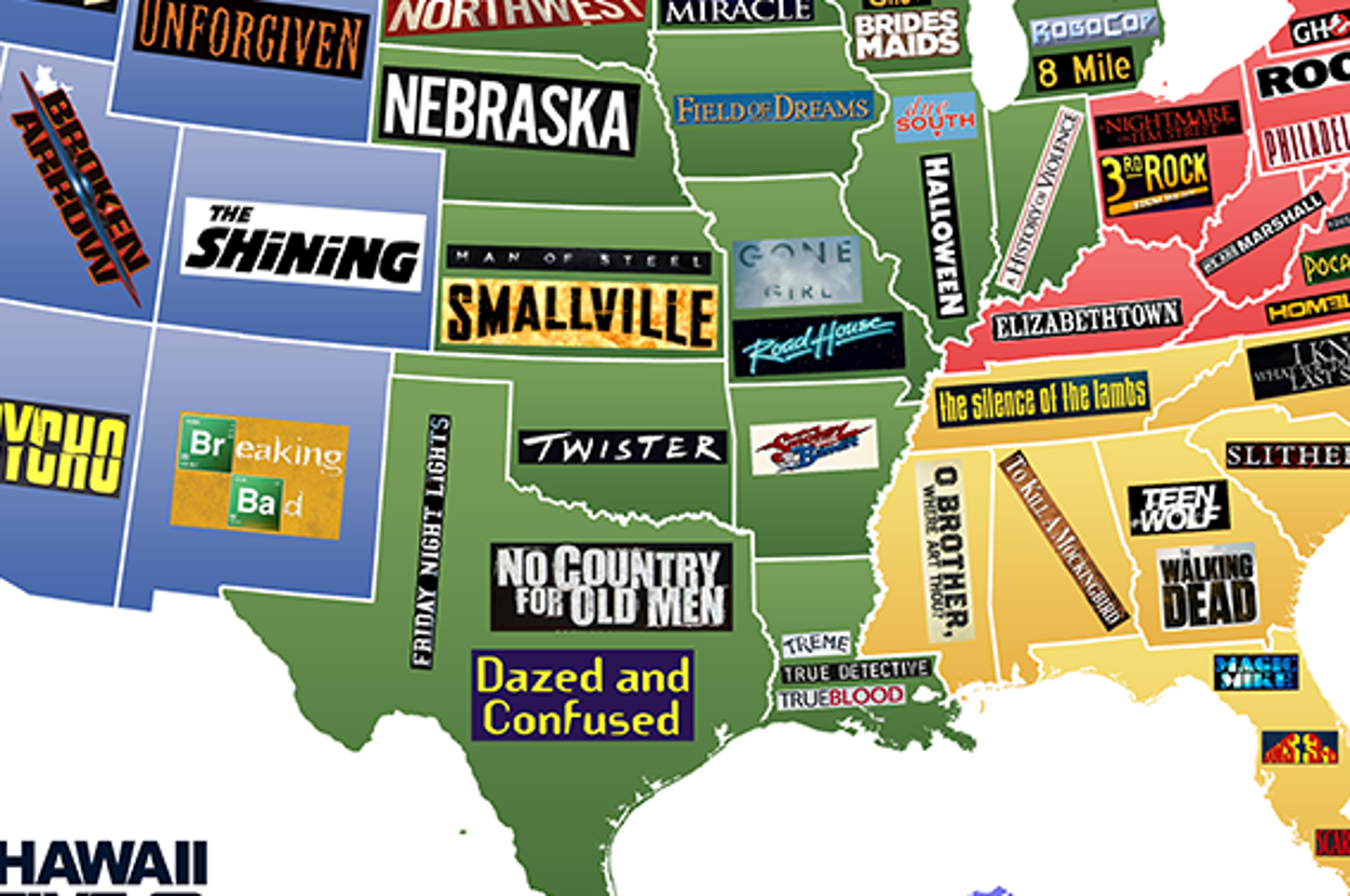This Map Shows Famous Movies & TV Shows Set In Each U.S. State