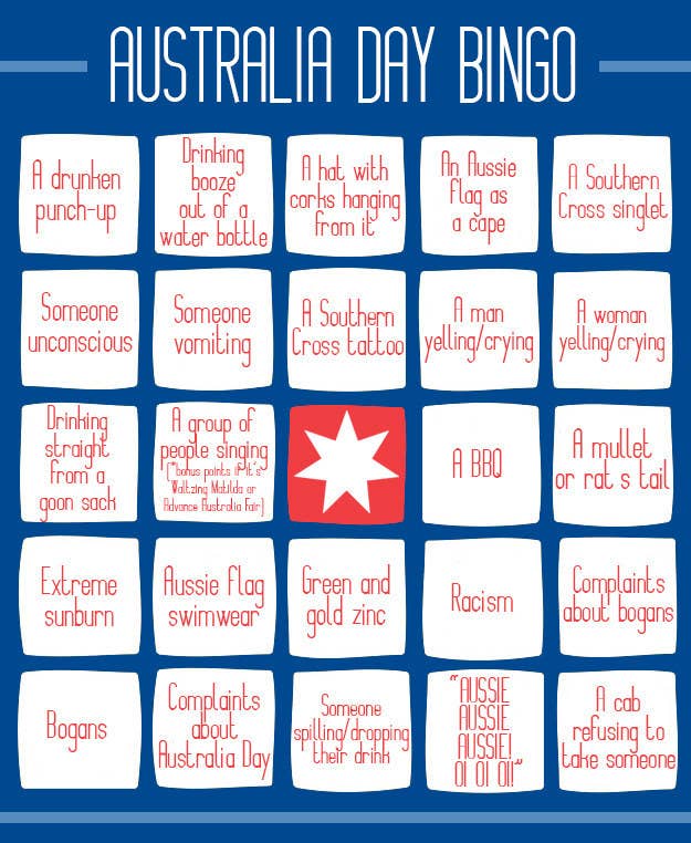 BuzzFeed Oz Presents: Official Australia Day Bingo