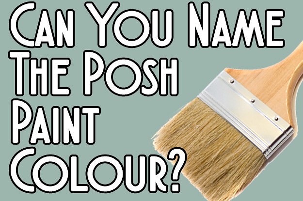 Can You Name These Middle-Class Paint Colours?