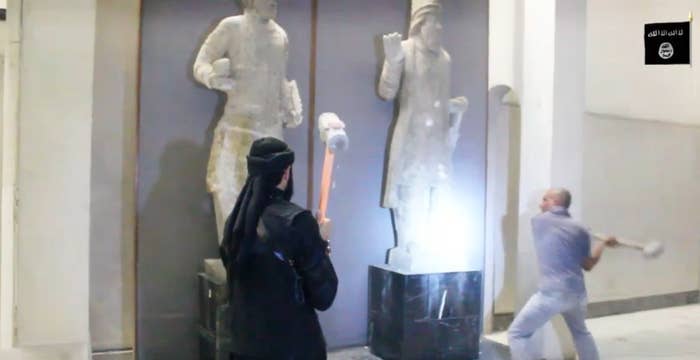 Video Shows ISIS Destroying Ancient Artifacts In Mosul Museum