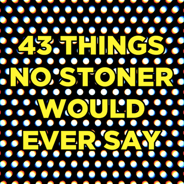 43 Things No Stoner Would Ever Say