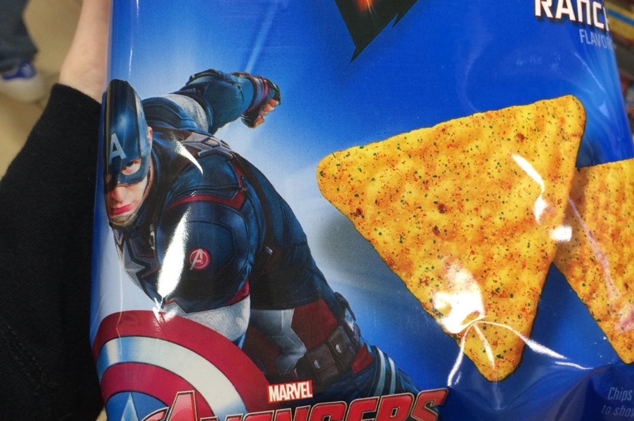 Here's Chris Evans, Human Dorito, On An Actual Bag Of Doritos