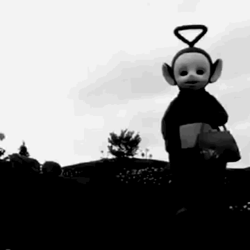 La imagen viral de los Teletubbies en blanco y negro es lo más ...