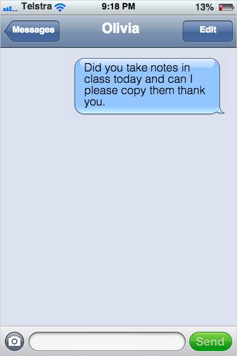 14 Text Messages Every Student Has Sent