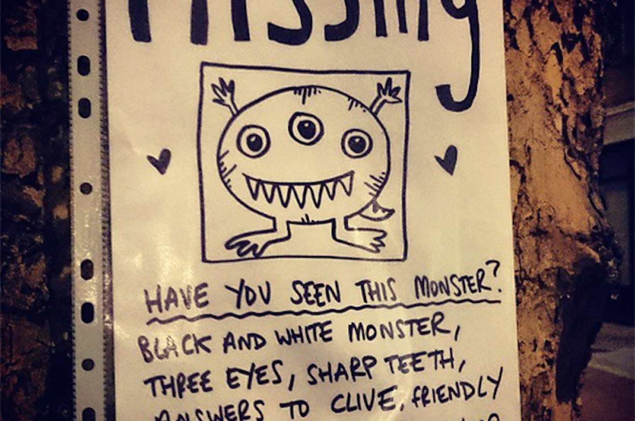 A Guy Lost His Monster In East London And Everyone's Keen To Help Him