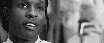 asap rocky gif black and white