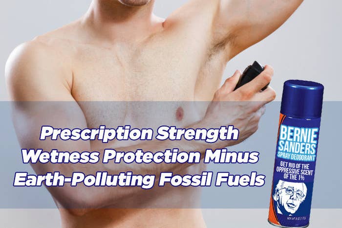 Hypothetical Tag Lines For Bernie Sanders Spray Deodorant