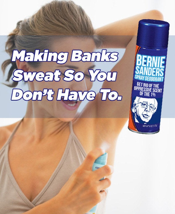 Hypothetical Tag Lines For Bernie Sanders Spray Deodorant