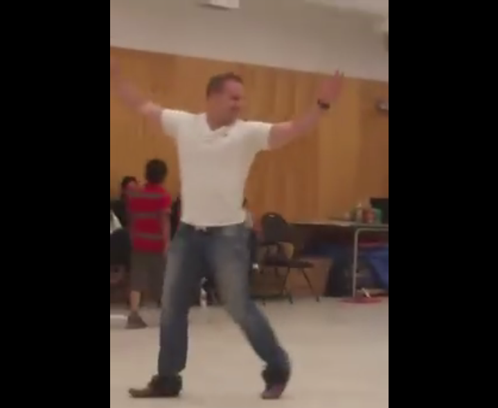 Watch This Cop Split His Pants When He Tries To Dance A Jig