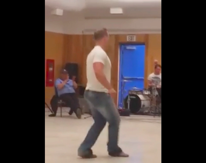 Watch This Cop Split His Pants When He Tries To Dance A Jig
