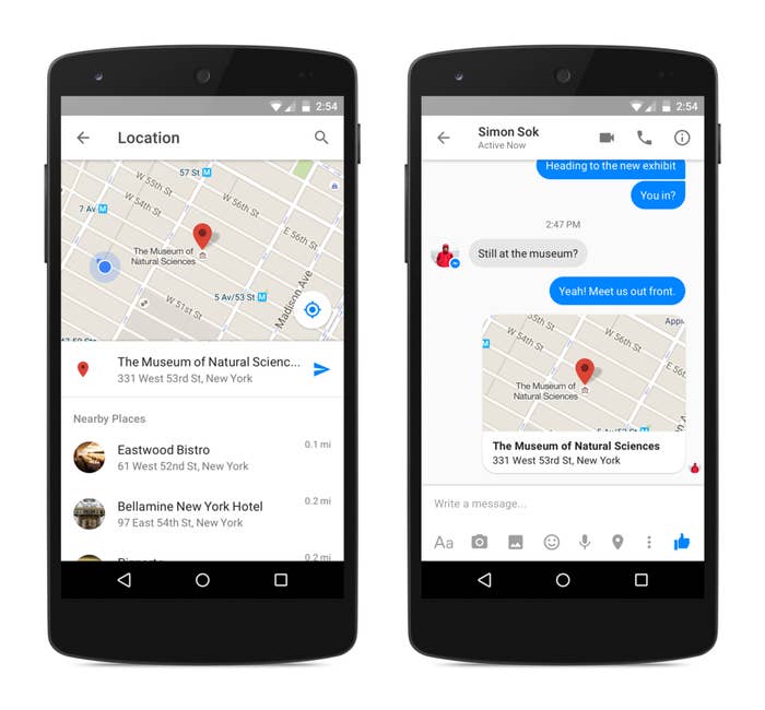 Facebook Improves Messenger's Maps