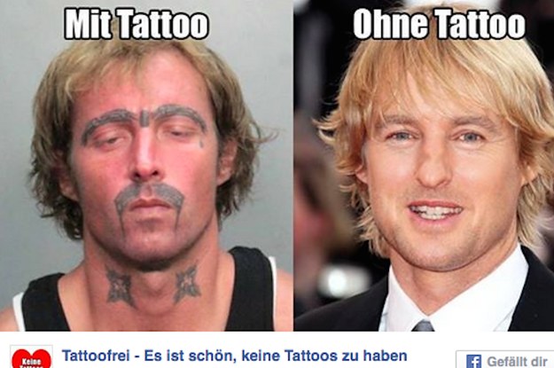 Diese Facebook-Seite trollt Tattoo-Gegner, wie Du es noch nie gesehen hast