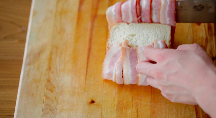 how to make bacon wrapped grilled cheese