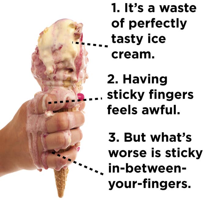 11 Reasons You Must Never Let An Ice Cream Cone Drip On Your Hand